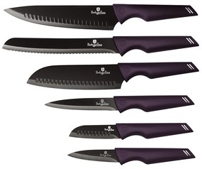 6dílná sada kuchyňských nerezových nožů PURPLE 20270