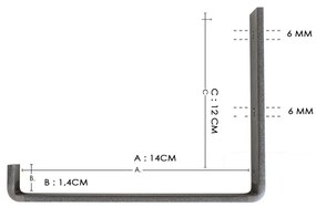 Nástěnná police LAM II 40 cm ořech