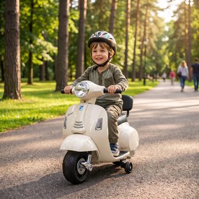 AIYAPLAY Elektro motorka pro děti Mini Vespa GTS 6V s lithiovou baterií, ergonomické sedadlo, opěrka zad, 1,5-3 roky 370-484V90WT