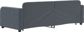 Válenda s přistýlkou tmavě šedá 80 x 200 cm samet 3196923
