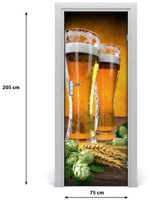 Fototapeta na dveře samolepící dvě sklenice piva 75x205 cm
