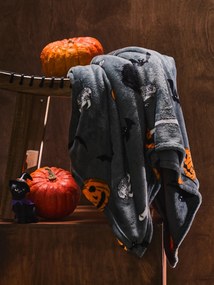 Sinsay - Deka s halloweenským motivem - šedá
