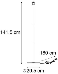 Moderní stojací lampa mosazná - Kaso