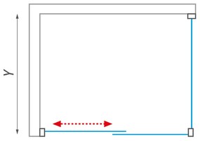 Roth LEGA LINE LLD2+LLB Sprchový kout obdélníkový 120x80 cm Profil: Lesk, Sklo: Hladké čiré