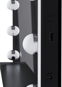 Kosmetické zrcadlo Norlina s Bluetooth – černá