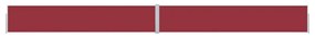 vidaXL Zatahovací boční markýza / zástěna 170 x 1200 cm červená