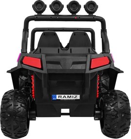 Ramiz Terénní bugina pro děti růžová + pohon 4x4 + dálkové ovládání + nosič zavazadel + rádio MP3 + LED