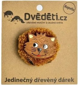 2Kids Toys Dřevěná magnetka velká pompon Kočka