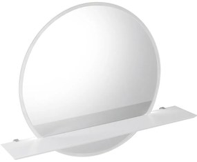 Sapho VISO kulaté zrcadlo s LED osvětlením a policí ø 70cm, bílá mat - VS070-01