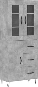 Skříň highboard betonově šedá 69,5x34x180 cm kompozitní dřevo 3198501
