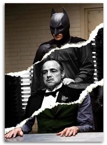 Gario Obraz na plátně Koláž Batman a Kmotr - Norrobey Rozměry: 40 x 60 cm