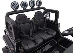 Ramiz Terénní auto OFF-ROAD 3.0 pro děti černé + dálkové ovládání + pomalý start + pásy + LED a zvuky