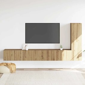 Nástěnné TV skříňky 3 ks dub artisan kompozitní 3328984