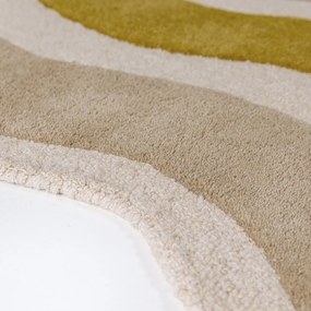 Zelený/v přírodní barvě ručně tkaný vlněný běhoun 80x300 cm Cascade Wool – Flair Rugs