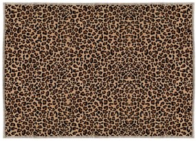 Bellatex Přikrývka Korall micro jednolůžko 150x200 cm Leopard Béžová,Černá,Hnědá