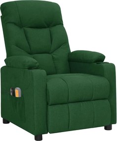 Elektrické masážní křeslo tmavě zelené textil 3098833