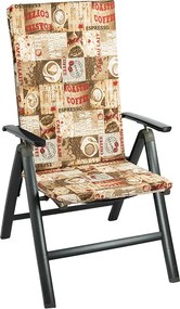 Bellatex Sedák na zahradní židli Hnědá,Červená 47x115 cm