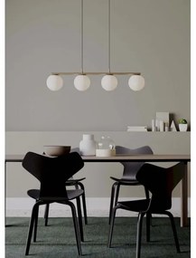 Redo 01-3155 - Lustr na lanku BOWLING 4xE27/42W/230V zlatá