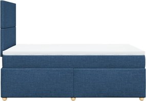 Box spring postel s matrací modrá 120x200 cm textil 3293546