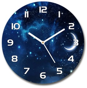 Wallmuralia Skleněné hodiny kulaté Hvězdné nebe fi 30 cm