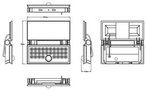 Top Light - LED Solární nástěnný reflektor HELEON PRO LED/8W/3,7V IP65 4000K