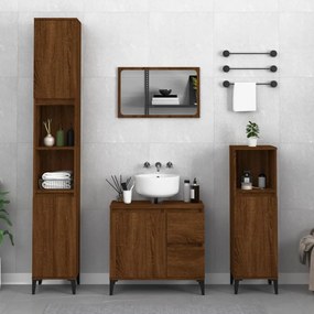 Koupelnová skříňka hnědý dub 65 x 33 x 60 cm kompozitní dřevo - Default Title