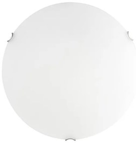 Nova Luce Stropní svítidlo ANCO matné bílé sklo chromovaný kov E27 1x12 W