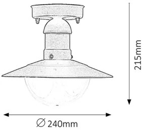 Brilagi - Venkovní stropní svítidlo MOLDE 1xE27/60W IP44 černá