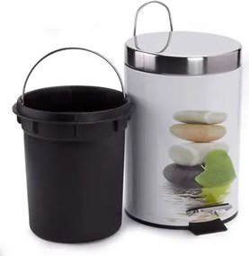 MSV FLEURS pedálový odpadkový koš 3 L Stone / ocel