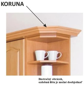 Horní skříňka LORA MDF NEW KLASIK W30/735 Tempo Kondela Pravé