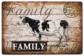 Kovová cedule Family cow