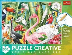 TREFL Puzzle Creative Rajští ptáci / 500 dílků / 48 x 34 cm