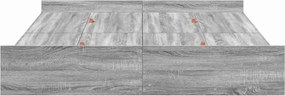 Rám postele s úložným prostorem s čelo Šedá Sonoma 150 x 200 cm 3335290