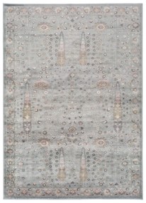 Šedý koberec z viskózy Universal Lara Ornament, 60 x 110 cm