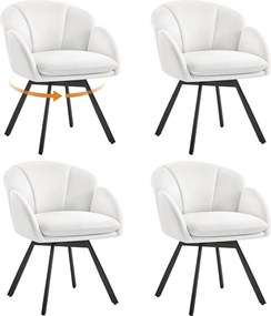 Sada 4 ks – Kancelářská židle Yaheetech – tmavě šedá, 57 cm (šířka) × 61 cm (hloubka) × 75 cm (výška) (267715339484)