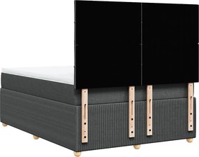 Box spring postel s matrací tmavě šedá 140x200 cm textil 3292080