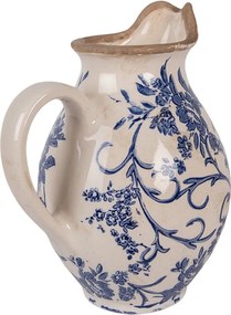 Keramický džbán s modrými květy Henria S - 16*12*19 cm