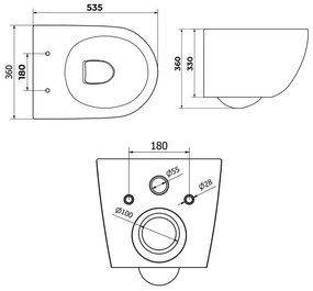BPS-koupelny Podomítkový modul Geberit DuoFix s WC mísou MU-BL-GL-RIM-02 + ovládací tlačítko Delta 30 bílá