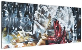 Abstraktní obraz ženy (100x40cm)