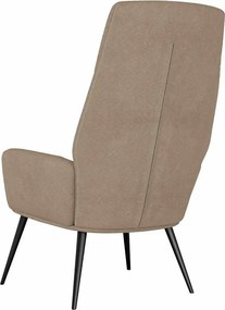 Relaxační křeslo taupe umělá broušená kůže 341280