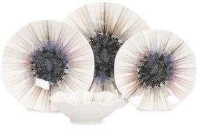 Jídelní sada 24 ks hnědá/porcelán