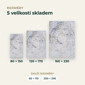 Angel Carpet, Kusový koberec Aurora 55 Blue, 160x230, modrá, kancelář
