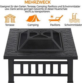 Zahradní ohniště Yaheetech – černá (265020778622)