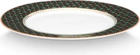 Pip Studio Berry Blues talíř Ø23cm, zelený (Talíř z tenkostěnného porcelánu)