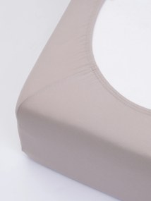 MK Lůžkoviny Jersey prostěradlo s elastanem Deluxe 220 × 200 cm – cappuccino