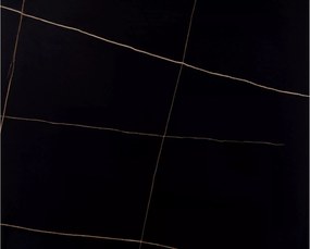 Jídelní stůl Rion 130 cm keramika černý mramor/černý