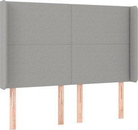 Box spring postel s matrací a LED světle šedá 140x190 cm textil 3138709
