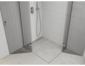Mexen Roma Duo sprchový kout s otočnými dveřmi 110 x 70 cm, Průhledné, Chromovaná - 854-110-070-02-00