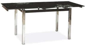 Jídelní stůl GODY 110(170)x74 černá/chróm