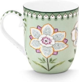 Pip Studio Lily &amp; Lotus hrnek 180ml, zelený (Porcelánový hrnek)